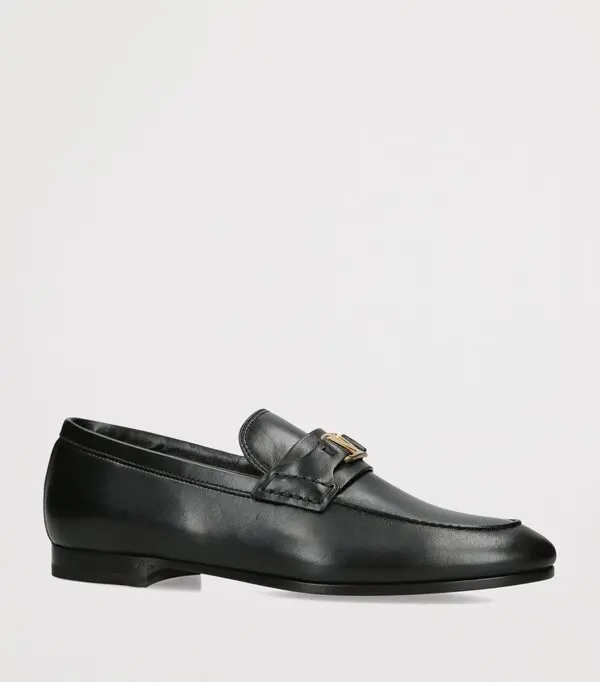 Valentino Garavani Leather Vlogo Loafers