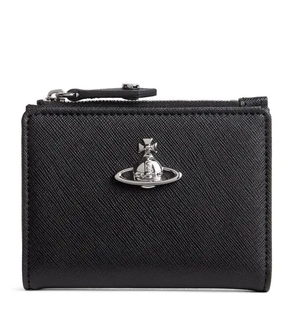 VIVIENNE WESTWOOD Saffiano Leather Card Holder - Black