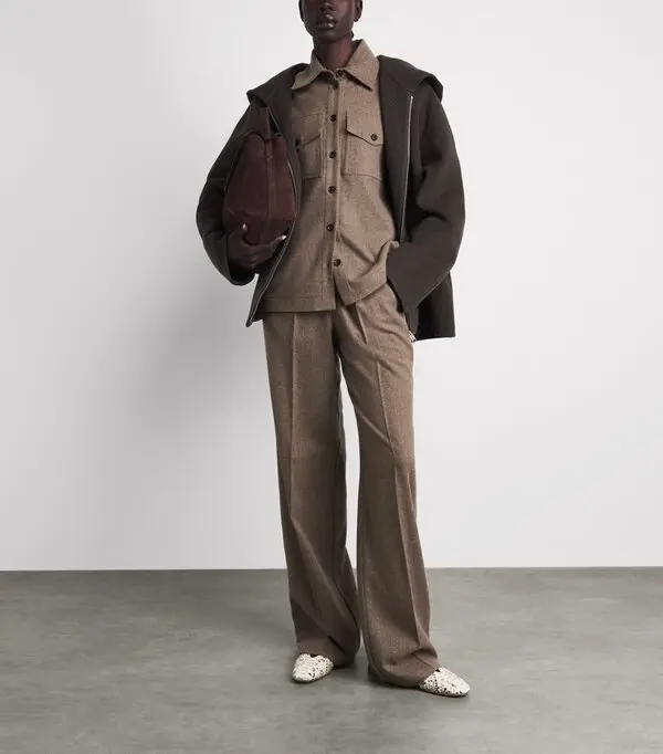 Kiton Virgin Wool-cashmere Straight Trousers