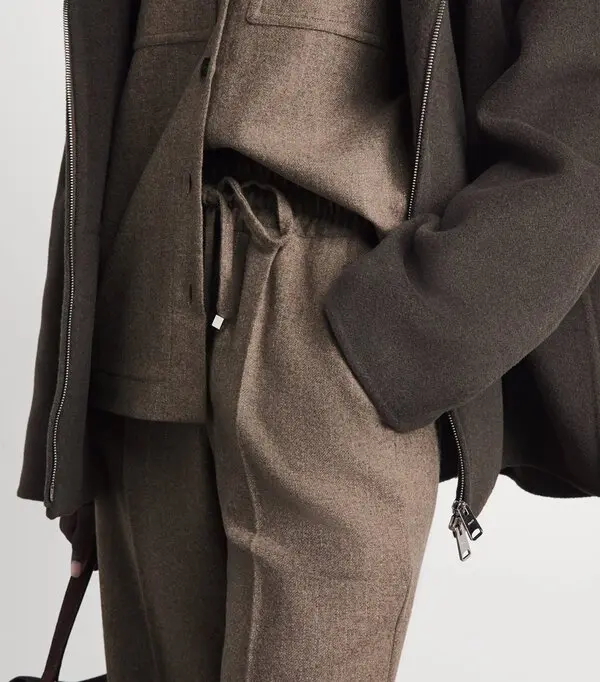 Kiton Virgin Wool-cashmere Straight Trousers