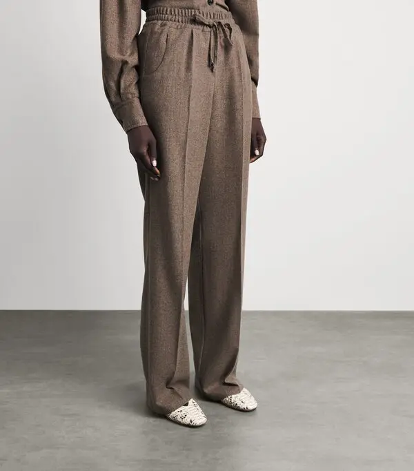 Kiton Virgin Wool-cashmere Straight Trousers