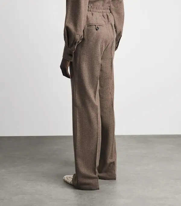 Kiton Virgin Wool-cashmere Straight Trousers