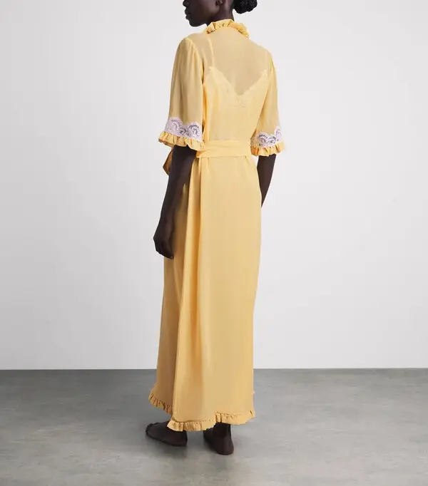 Loretta Caponi Silk Short-sleeve Germana Robe