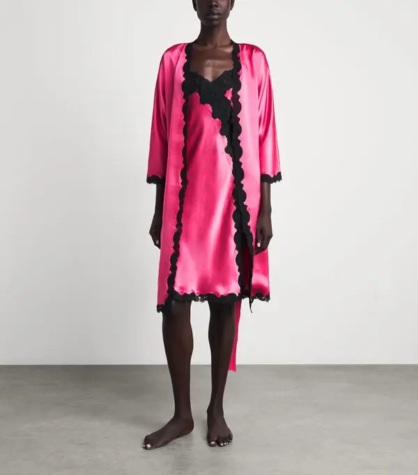 Loretta Caponi Silk Nausica Short Nightdress