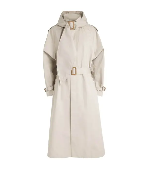Polo Ralph Lauren Scarf Hooded Trench Coat - Beige
