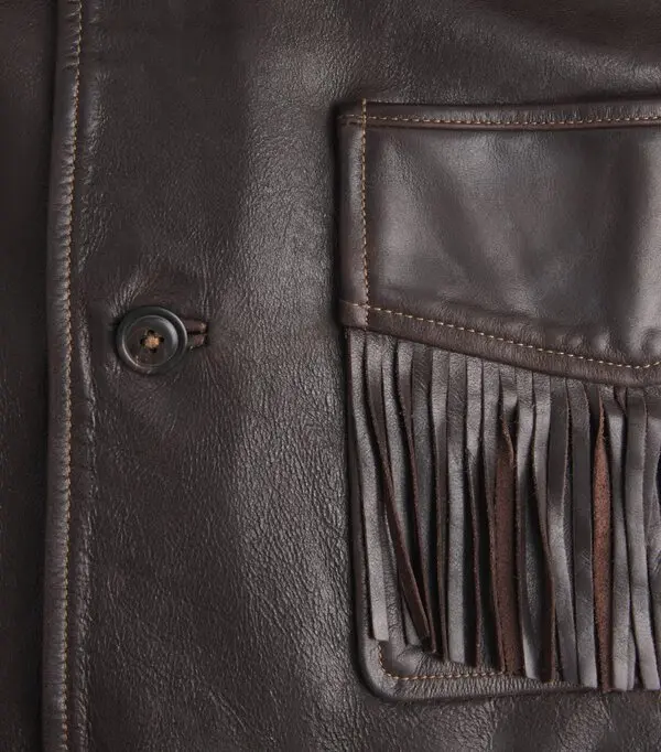 Polo Ralph Lauren Fringed Leather Jacket