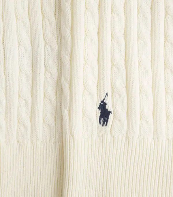 Polo Ralph Lauren Cable-knit Short-sleeve Henley Sweater