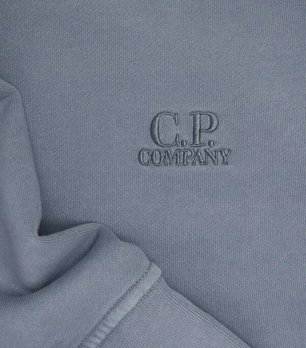 C.P. COMPANY Cotton Embroidered Logo Crewneck Sweatshirt