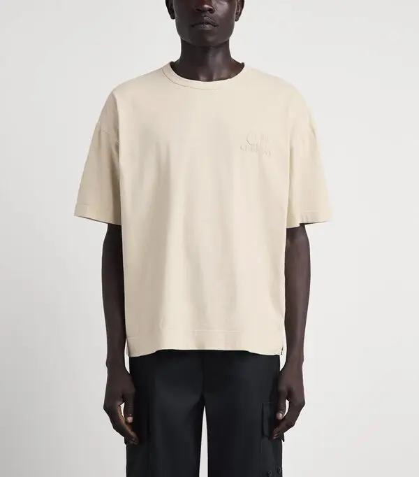 C.P. COMPANY Cotton Embroidered Logo T-shirt