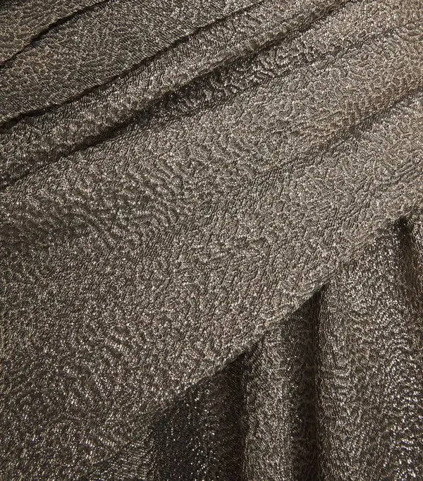 MARMAR HALIM Metallic Strapless Draped Gown