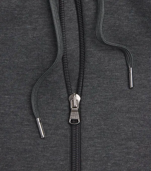 Polo Ralph Lauren Zip-up Hoodie With Embroidered Logo - Grey