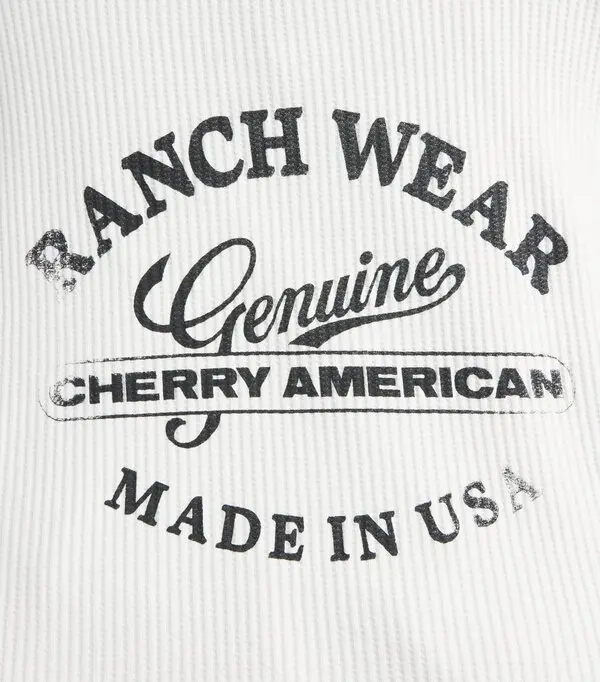 CHERRY LOS ANGELES Ribbed Thermal Long Sleeve Pullover