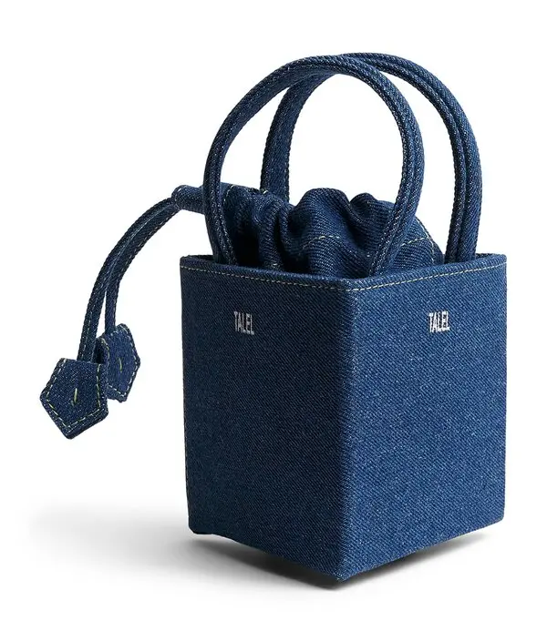 TALEL PARIS Small Denim Triangle Bag