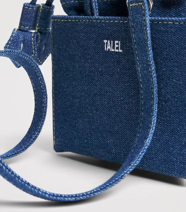 TALEL PARIS Small Denim Triangle Bag