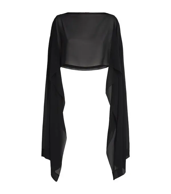Talbot Runhof Organza Shawl - Black