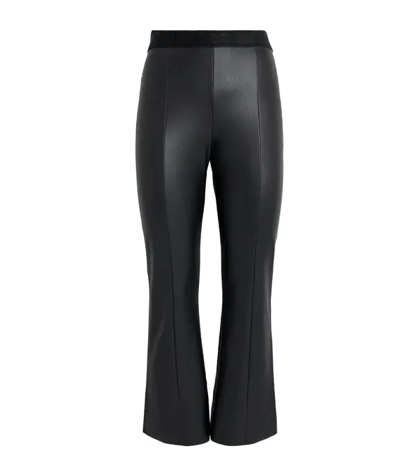 Wolford Faux Leather Jenna Cropped Trousers - Black
