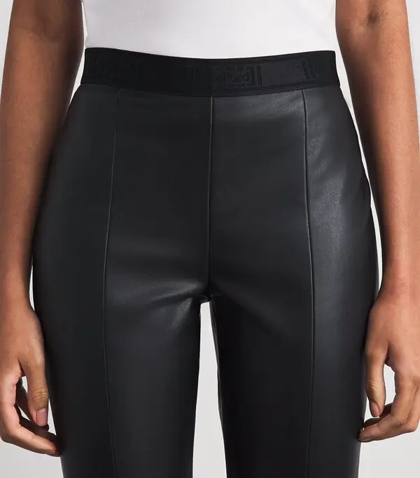 Wolford Faux Leather Cropped Slim Fit Trousers