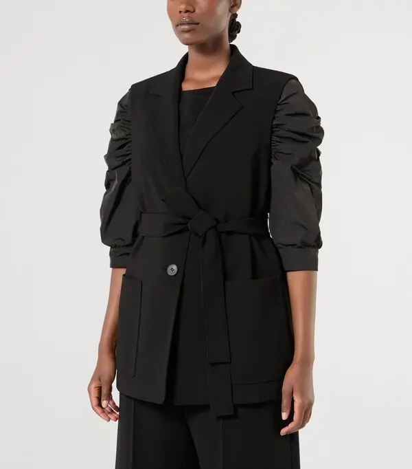 Marina Rinaldi Sleeveless Belted Blazer