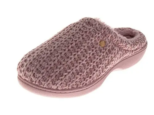 Badgley Mischka Sparkling Ribbon Slippers - Pink