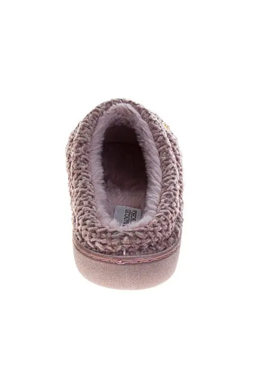 Badgley Mischka Textured Knit Clog Slippers - Pink