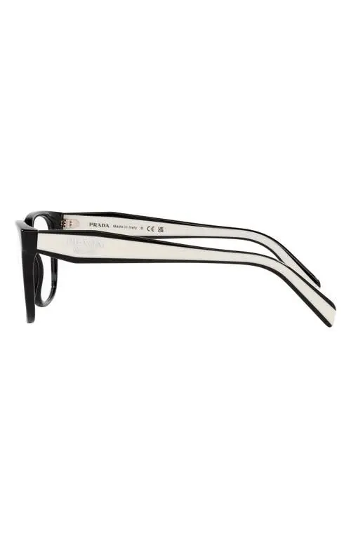 Prada 55mm Rectangular Optical Glasses