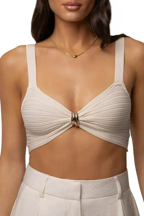 JLUXLABEL Adeline Embellished Bralette Top - Ivory