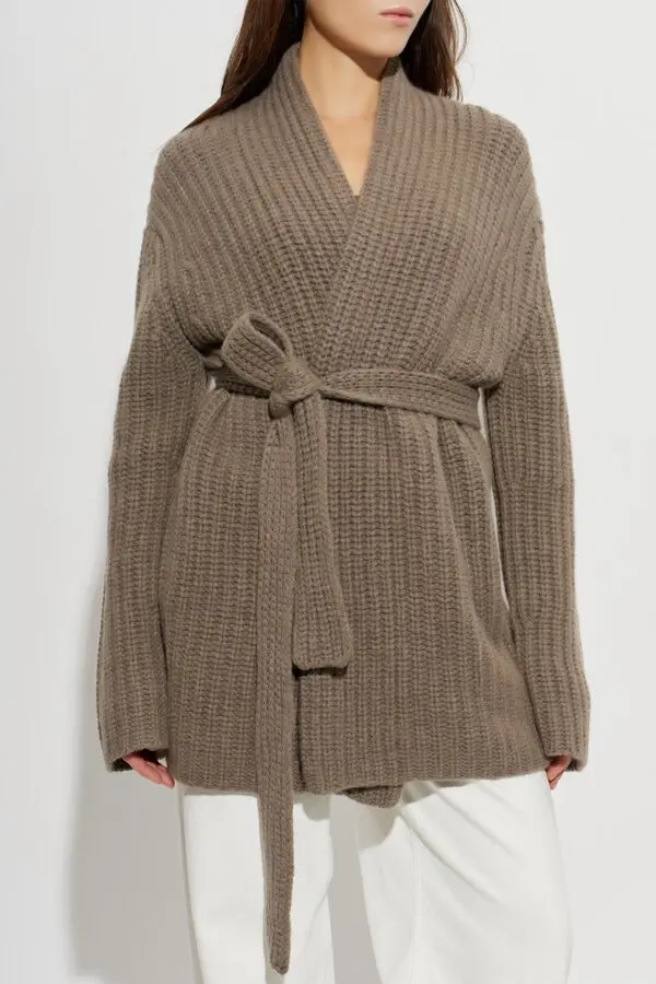 LISA YANG Jacqueline' Cashmere Waffle-knit Shawl Collar Cardigan