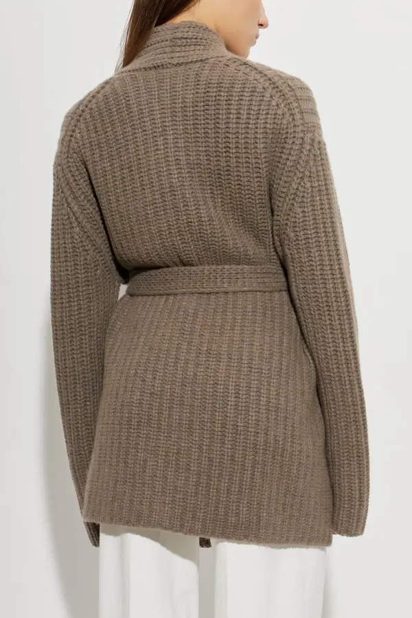 LISA YANG Jacqueline' Cashmere Waffle-knit Shawl Collar Cardigan