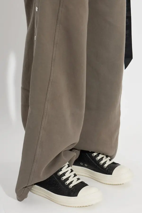 Rick Owens Low Top Leather Sneakers - Black