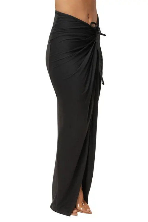 JLUXLABEL Island Drape Maxi Skirt