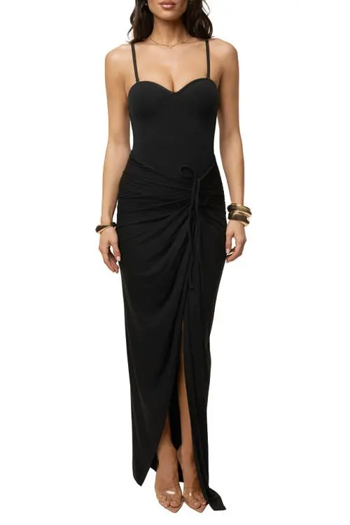 JLUXLABEL Island Drape Maxi Skirt