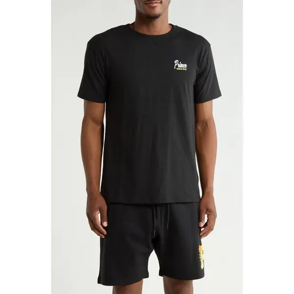 PRINCE Logo Print Graphic T-shirt - Black