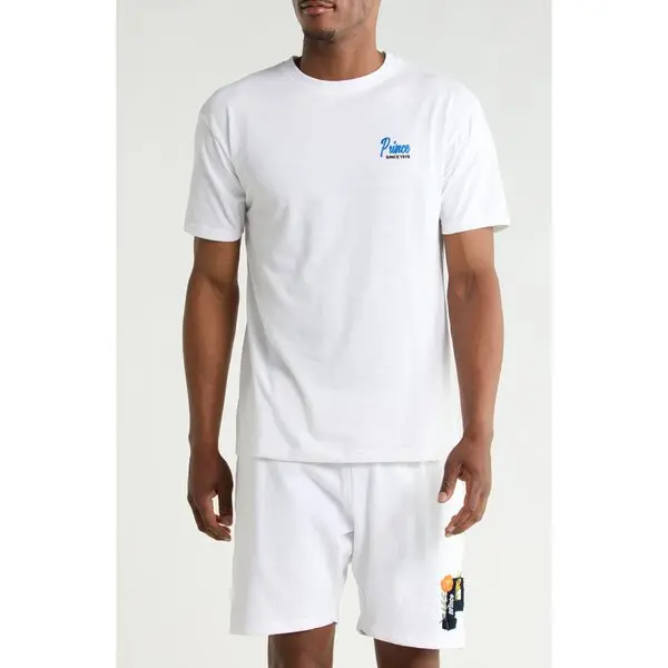 PRINCE Logo Print Graphic T-shirt - White