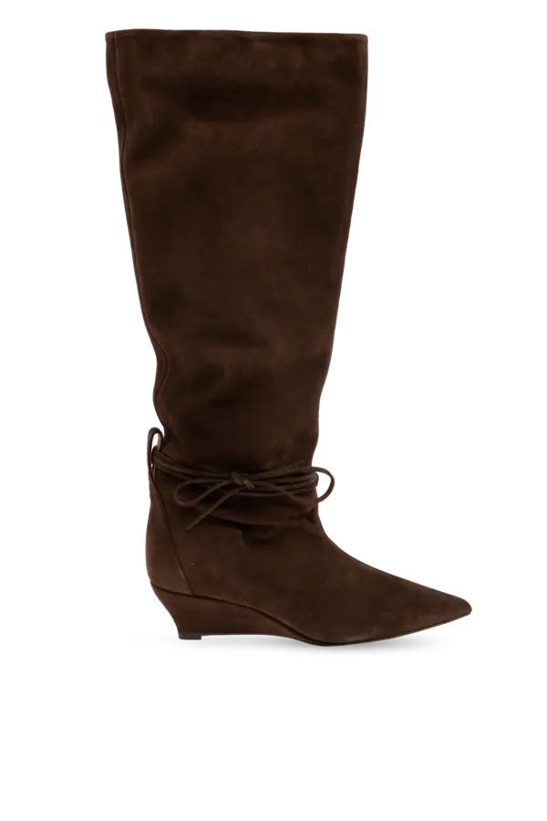 ODISSI Suede Wedge Heel Boots