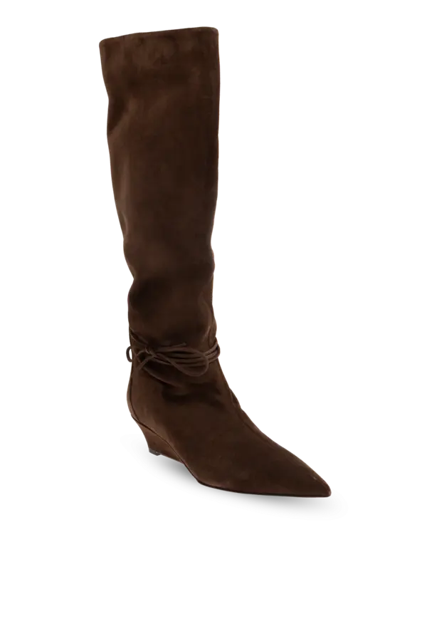 ODISSI Suede Wedge Heel Boots