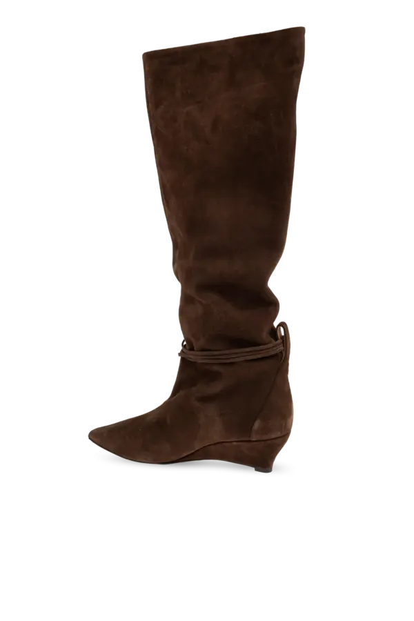 ODISSI Suede Wedge Heel Boots
