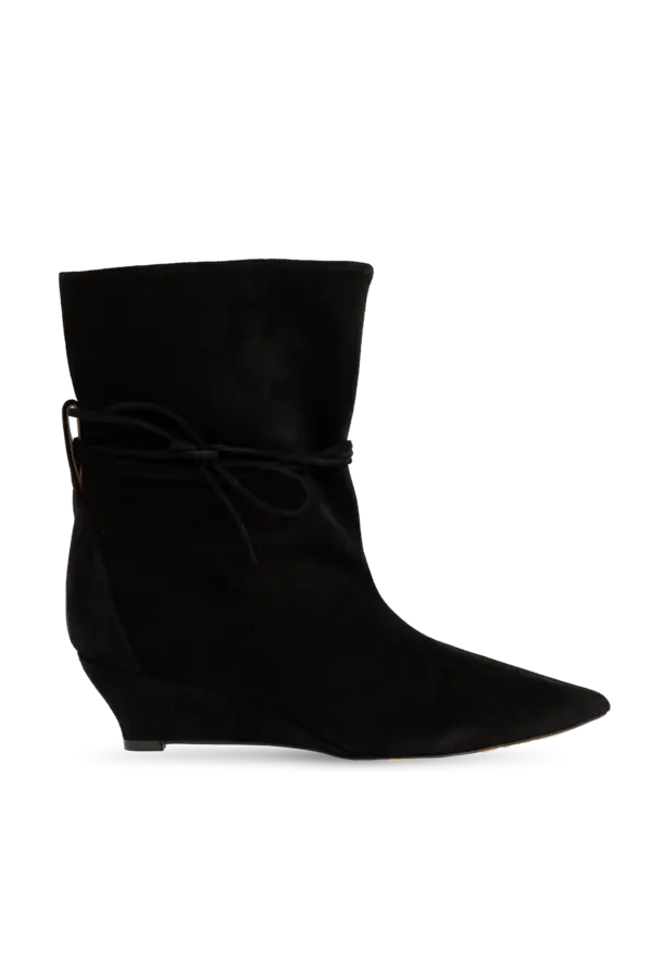 ODISSI Suede Wedge Ankle Boots