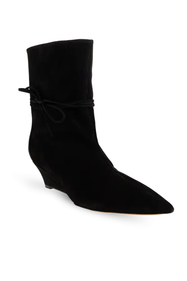 ODISSI Suede Wedge Ankle Boots