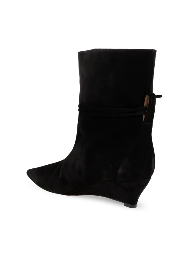 ODISSI Suede Wedge Ankle Boots