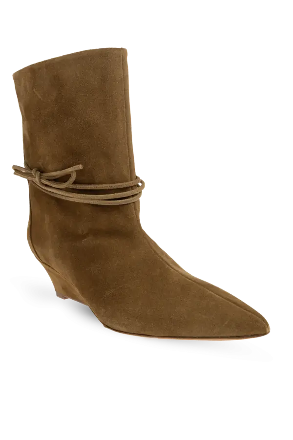 ODISSI Suede Wedge Ankle Boots