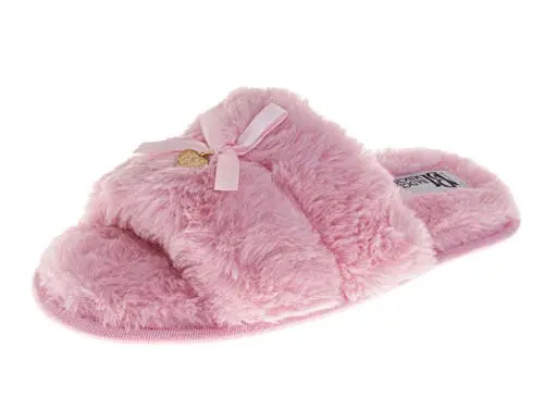 Badgley Mischka Classic Logo Slippers - Pink