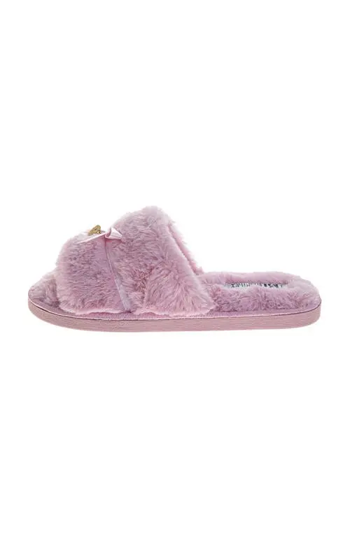 Badgley Mischka Faux Fur Slide Slippers