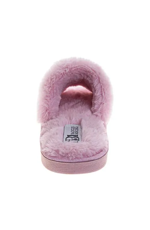 Badgley Mischka Faux Fur Slide Slippers