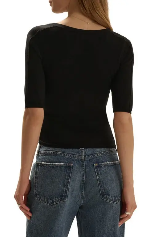 FAVORITE DAUGHTER Side Eye Wool Top