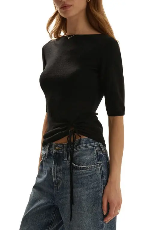 FAVORITE DAUGHTER Side Eye Wool Top