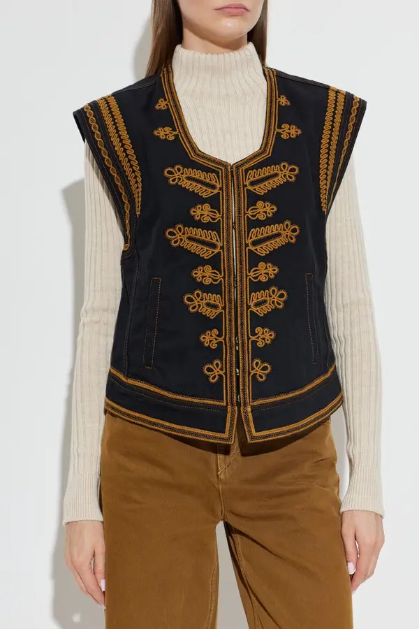 MARANT ETOILE Denim Vest `edmee
