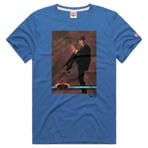 HOMAGE Nolan Ryan Texas Rangers Topps Baseball Card Tri-blend T-shirt - Royal