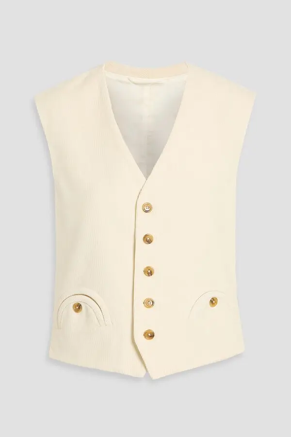 BLAZÉ MILANO Amara Cotton-corduroy Vest