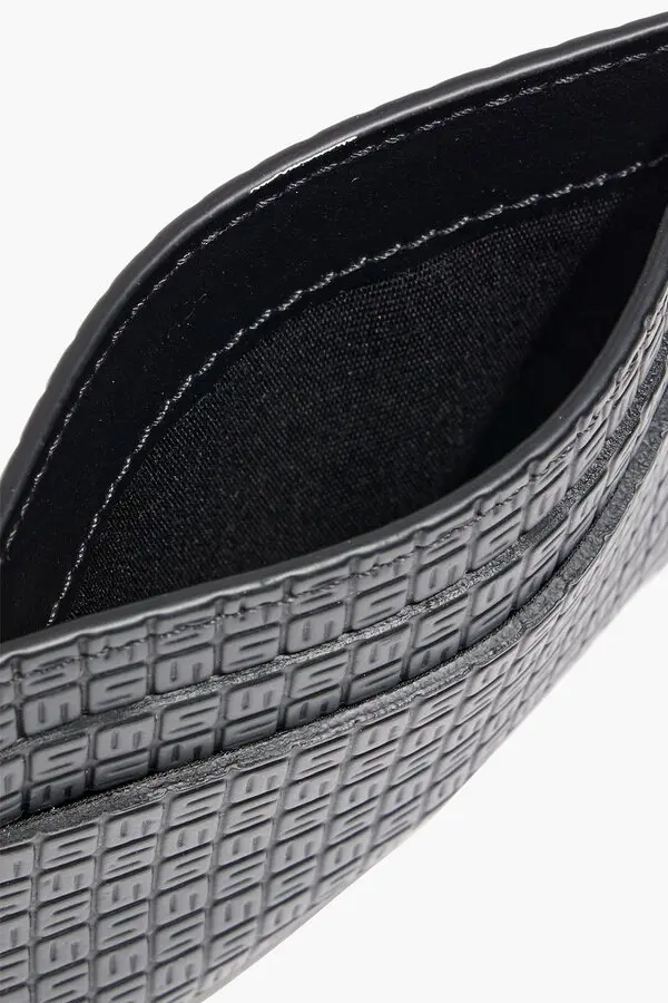 SERAPIAN Embossed Coatedcanvas Cardholder - Charcoal