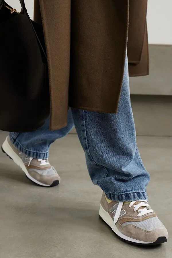 NEW BALANCE 997 Suede And Mesh Sneakers - Beige